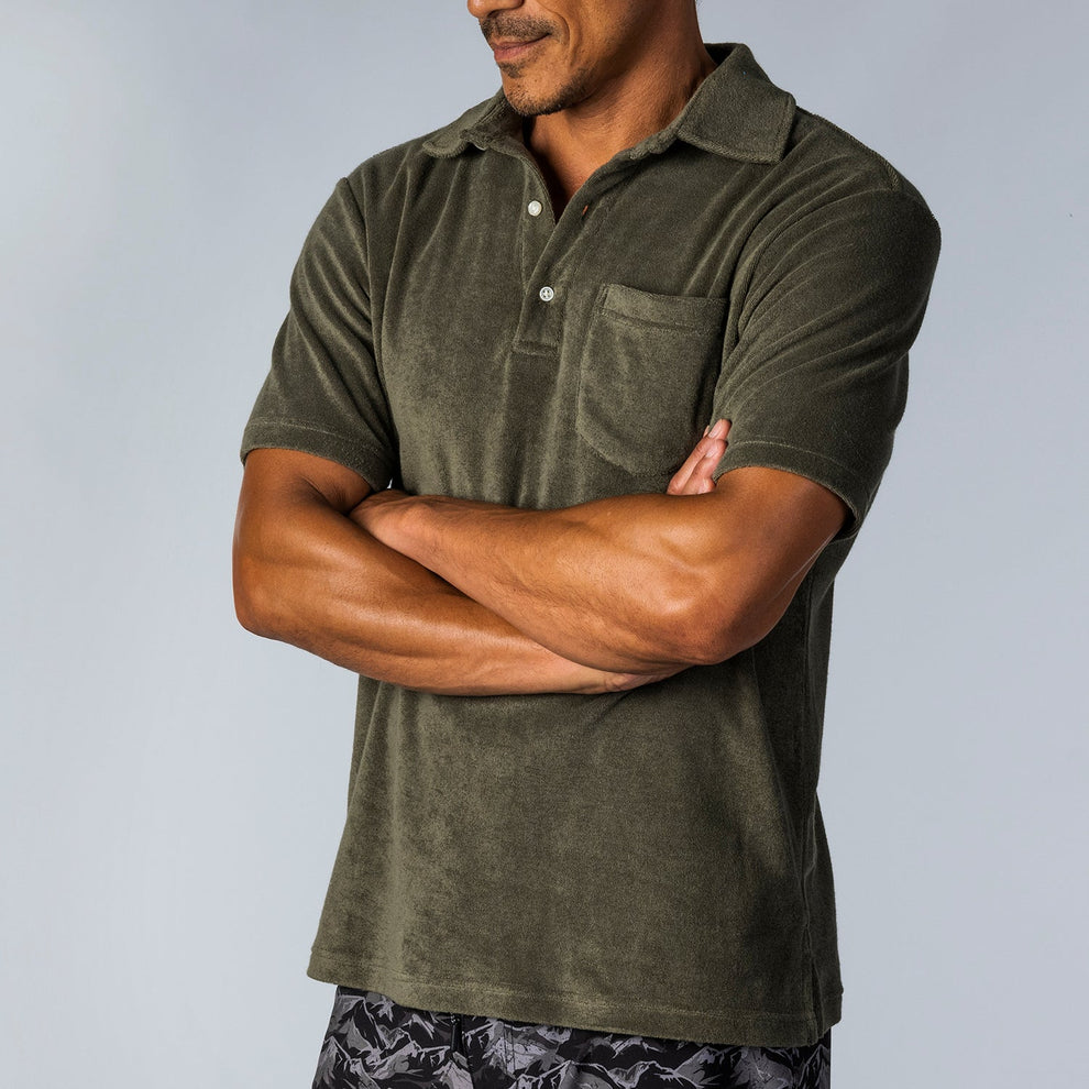 Men’s Terry Cloth Polo Shirt by LAIRD